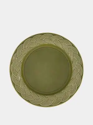 HOUSE OF CAPRICORN Vime Ceramic Dinner Plate - Green