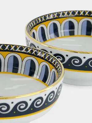 La DoubleJ Napoli Porcelain Snack Bowl Set Of 2