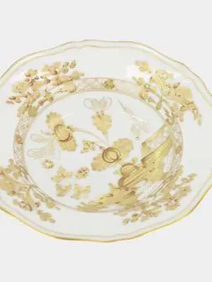 GINORI 1735 Oriente Italiano Aurum Soup Plate - White