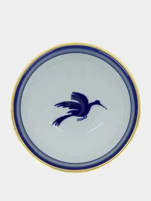 La DoubleJ Porcelain Snack Bowl Set Of 2 - Blue