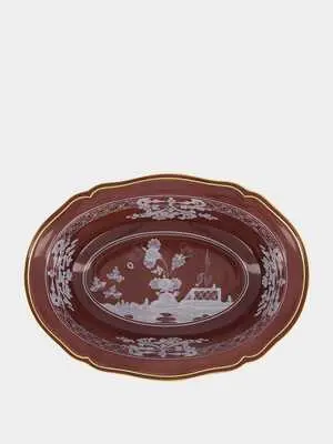 GINORI 1735 Castagna Oriente Italiano Oval Bowl - Brown