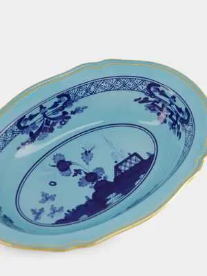 GINORI 1735 Oriente Italiano Oval Porcelain Bowl - Blue