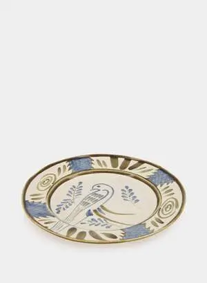 HOUSE OF CAPRICORN Hand-painted Lusitano Bird Stoneware Dinner Plate