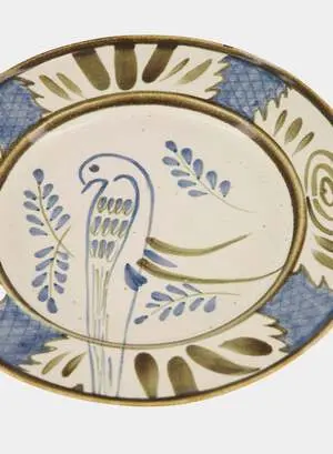 HOUSE OF CAPRICORN Hand-painted Lusitano Bird Stoneware Dinner Plate