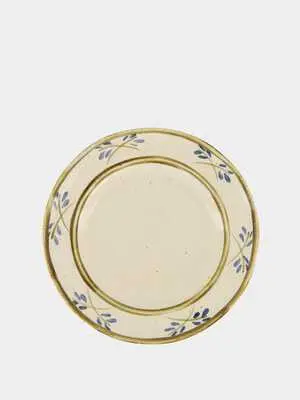 HOUSE OF CAPRICORN Hand-painted Lusitano Leaf Stoneware Soup Plate - Multicolour