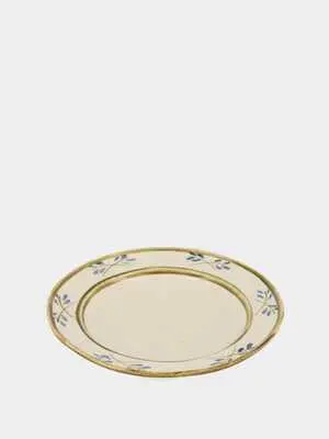 HOUSE OF CAPRICORN Hand-painted Lusitano Leaf Stoneware Soup Plate