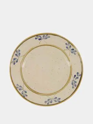 HOUSE OF CAPRICORN Hand-painted Lusitano Leaf Stoneware Dinner Plate - Multicolour