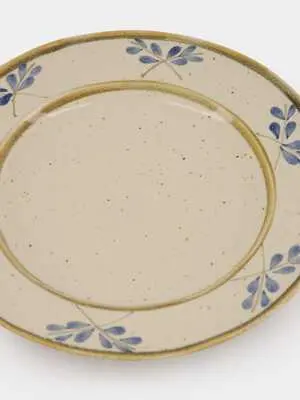 HOUSE OF CAPRICORN Hand-painted Lusitano Leaf Stoneware Dinner Plate