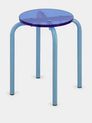 LAURENT BADIER Acrylic Glass And Steel Stool