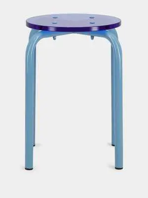 LAURENT BADIER Acrylic Glass And Steel Stool - Blue