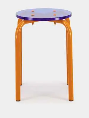 LAURENT BADIER Acrylic Glass And Steel Stool