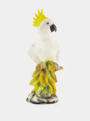 LES-OTTOMANS Ceramic Parrot Sculpture - Yellow