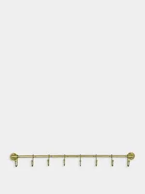 Madam Stoltz Iron Coat Rack With 8 Hooks - Gold
