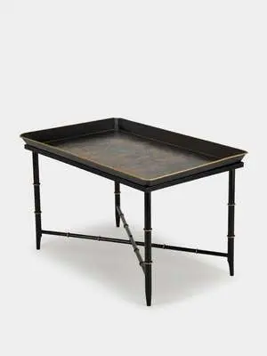 LES-OTTOMANS Chinoiserie Coffee Table - Black