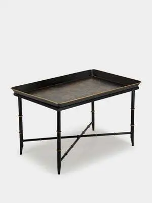 LES-OTTOMANS Chinoiserie Coffee Table - Black