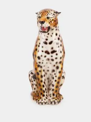 LES-OTTOMANS Large Leopard Sculpture - Multicolour
