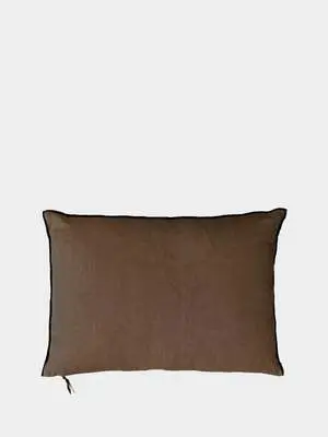 Maison De Vacances Vice Versa Washed Linen Crepe Cushion - Brown