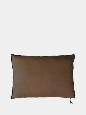 Maison De Vacances Vice Versa Washed Linen Crepe Cushion - Brown