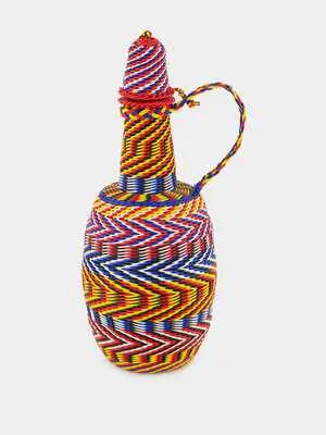 All Origine Woven Glass Flask - Multicolour