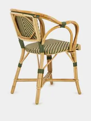 L.DRUCKER Olive Rattan Armchair