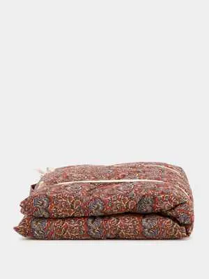 MADAM STOLTZ Printed Cotton Floor Mattress With Handles - Multicolour