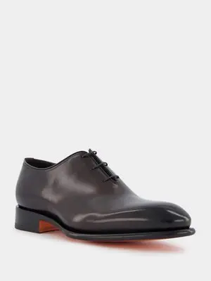Santoni Leather Oxford Shoes - Brown