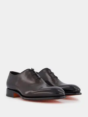 Santoni Leather Oxford Shoes - Brown