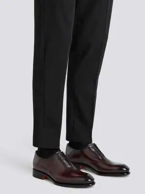 Santoni Leather Oxford Shoes Brown