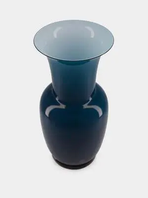VENINI Opalino 36 Glass Vase - Blue