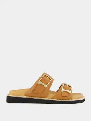 Santoni Leather Sandals - Brown