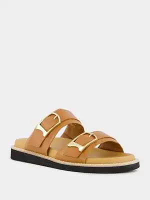 Santoni Leather Sandals - Brown