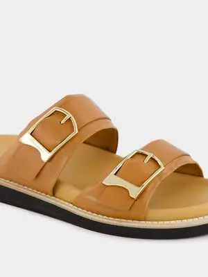 Santoni Leather Sandals - Brown