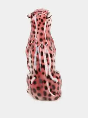 LES-OTTOMANS Ceramic Leopard Sculpture - Multicolour