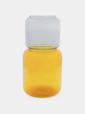 ICHENDORF MILANO Smoke And Amber Revolve Vase - Yellow
