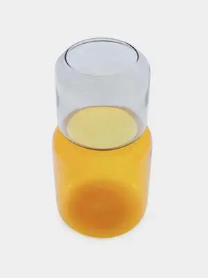 ICHENDORF MILANO Smoke And Amber Revolve Vase - Yellow