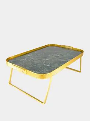 KAYMET Tray With Marble Design - Green