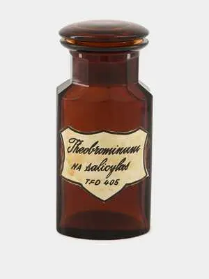 All Origine Amber Apothecary Bottle With Theobrominum Label - Brown