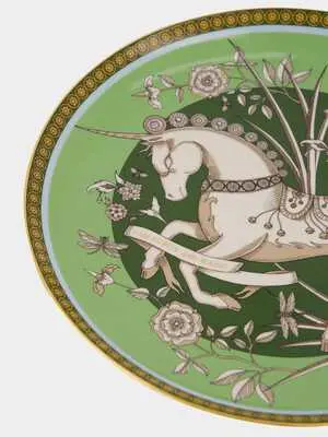 La DoubleJ The Unicorn Light Decorative Plate - Green