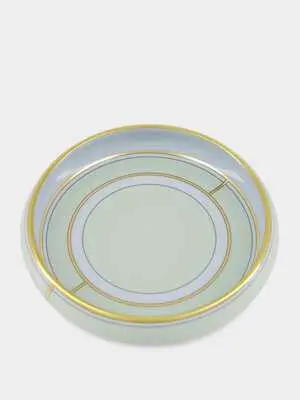 GINORI 1735 Porcelain Diva Round Tray - Green