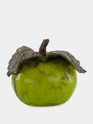 Studio Bongard Large Ceramic Apple Sculpture - Green