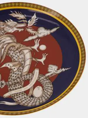 La DoubleJ The Dragon Decorative Plate - Multicolour