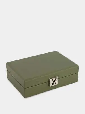 Hector Saxe Paris Khaki Clair Leather Cards Set