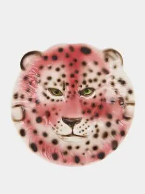 LES-OTTOMANS Ceramic Tiger Ashtray - Pink