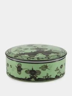 GINORI 1735 Bario Porcelain Box - Green