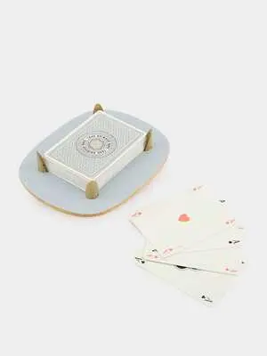 GRIMAUD Playing Cards And Coffee Table Tray In Dolphin