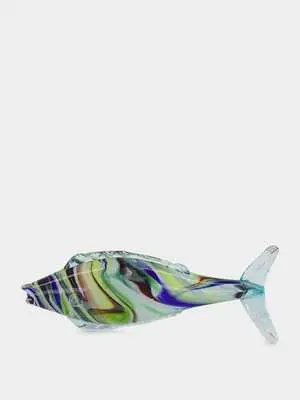 All Origine Glass Fish Sculpture - Multicolour