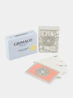 GRIMAUD N°201 Playing Cards In Coral - Red
