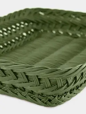 HOUSE OF CAPRICORN Handmade Vitória Wicker Medium Tray