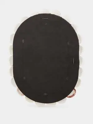 LES-OTTOMANS Oval Handmade Shell Mirror