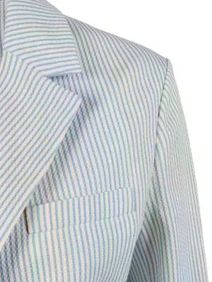 CIRCOLO 1901 Striped Pattern Blazer - Blue